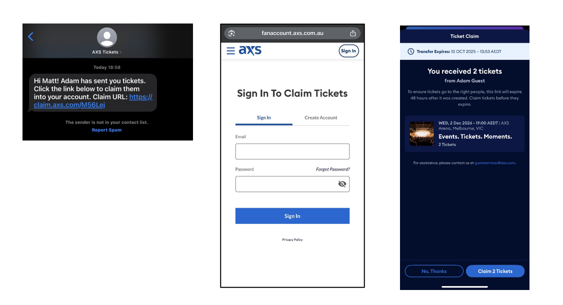 AXS Transfer Claim – AXS Help Centre ANZ